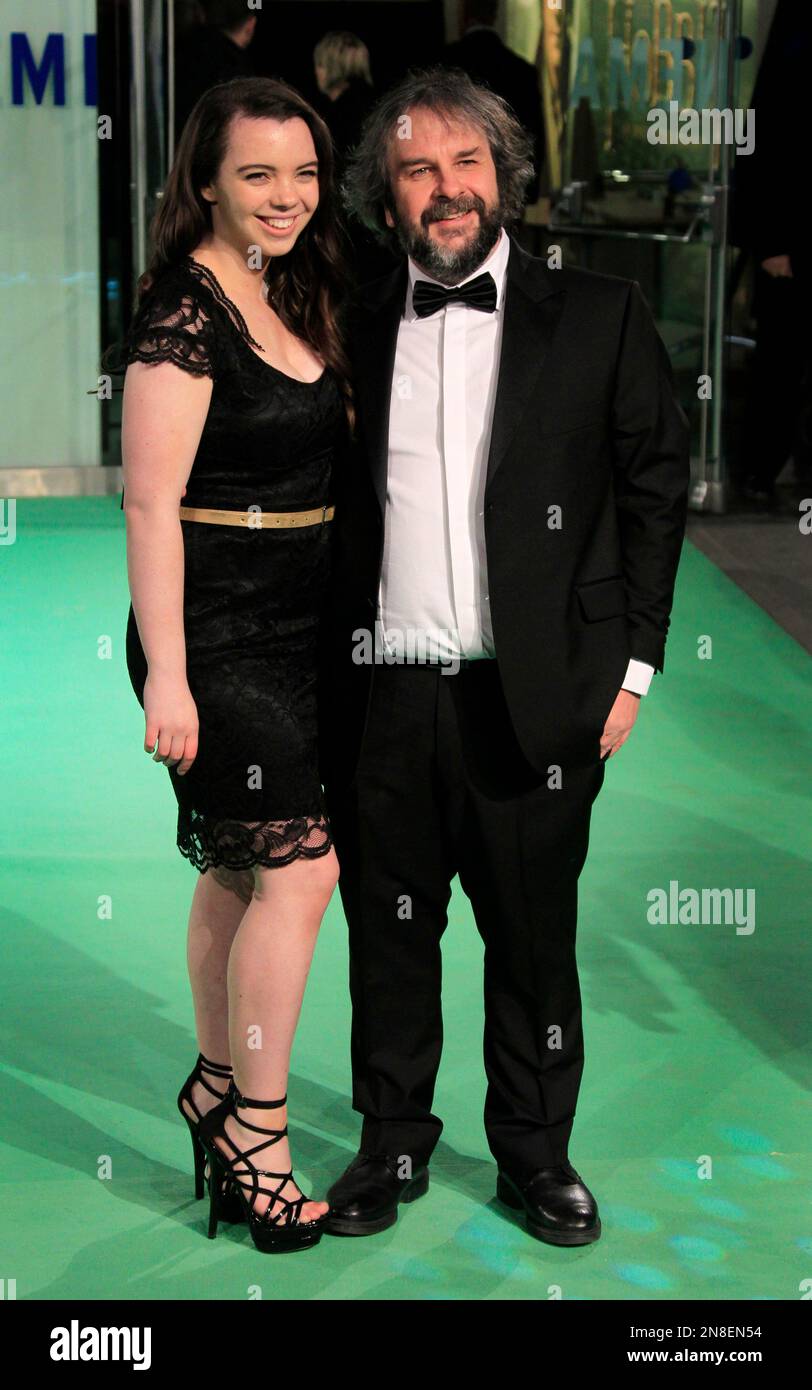 Director Sir Peter Jackson and daughter Katie Jackson arrive on the red ...
