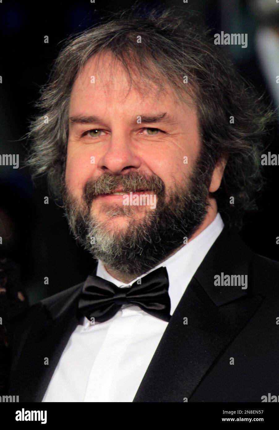 Director Sir Peter Jackson arrives on the red carpet at a Leicester ...