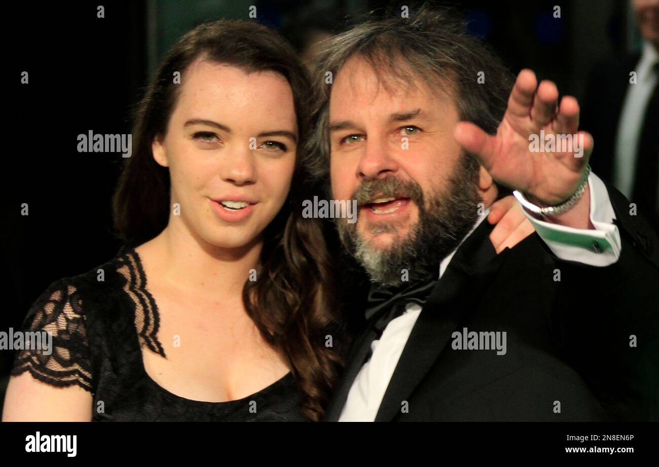 Director Sir Peter Jackson and daughter Katie Jackson arrive on the red ...