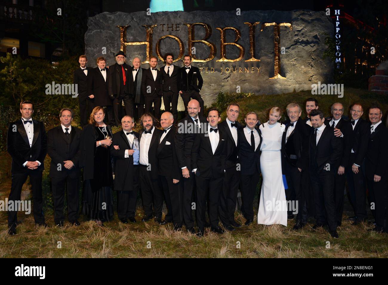 The cast of the movie including, front row from left, Sylvester McCoy ...