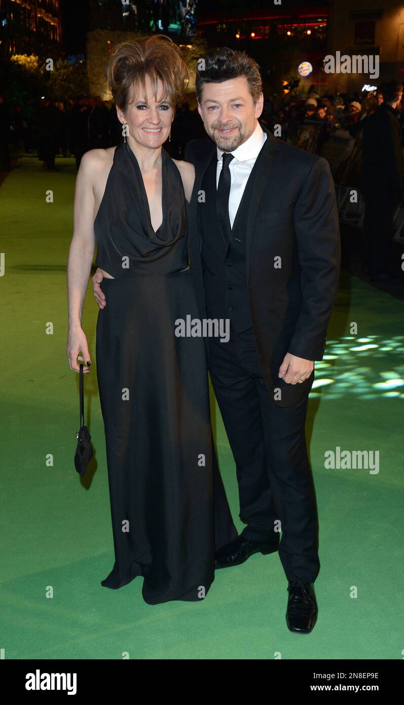 Actor Andy Serkis and wife Lorraine Ashbourne arrive at the UK premiere ...