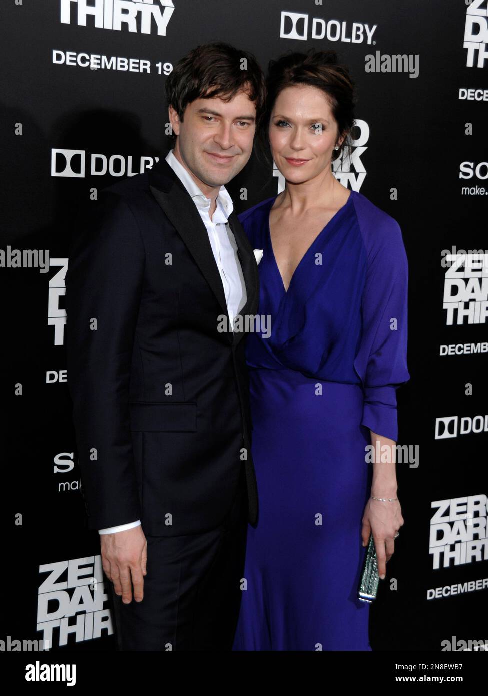 Actor Mark Duplass, left, and actress Katie Aselton arrive at the ...