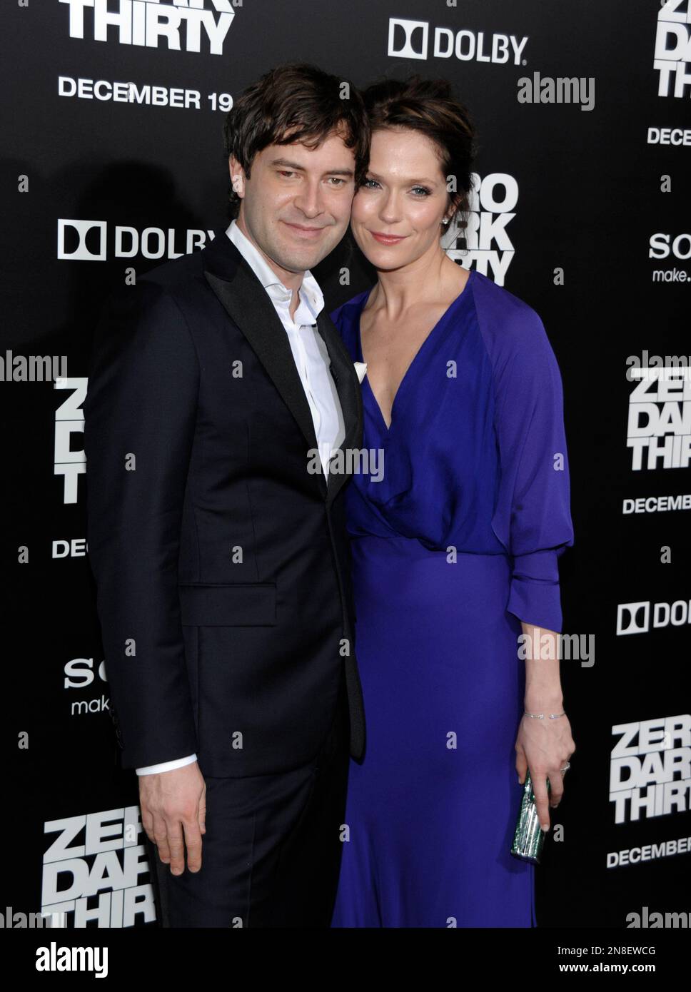 Actor Mark Duplass, left, and actress Katie Aselton arrive at the ...