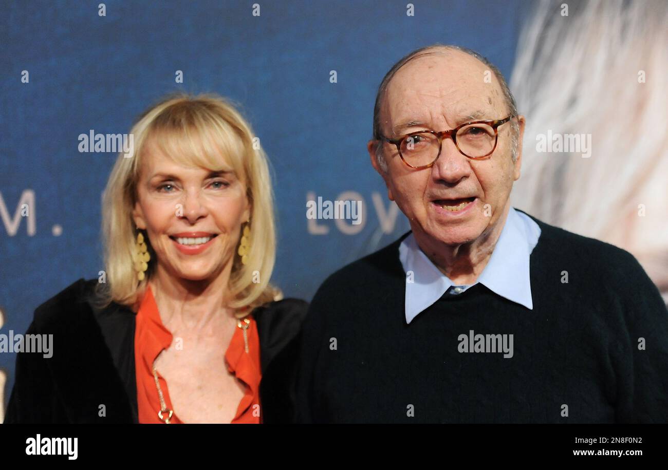 Neil Simon and wife Elaine attend the premiere for "Les Miserables" at ...
