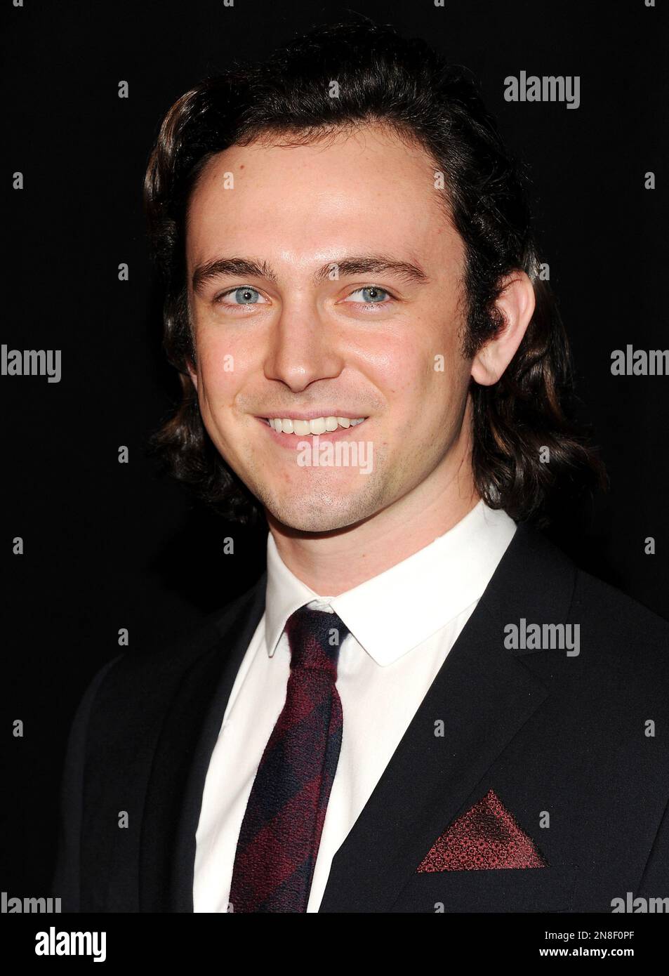 Actor George Blagden attends the premiere for "Les Miserables" at the ...