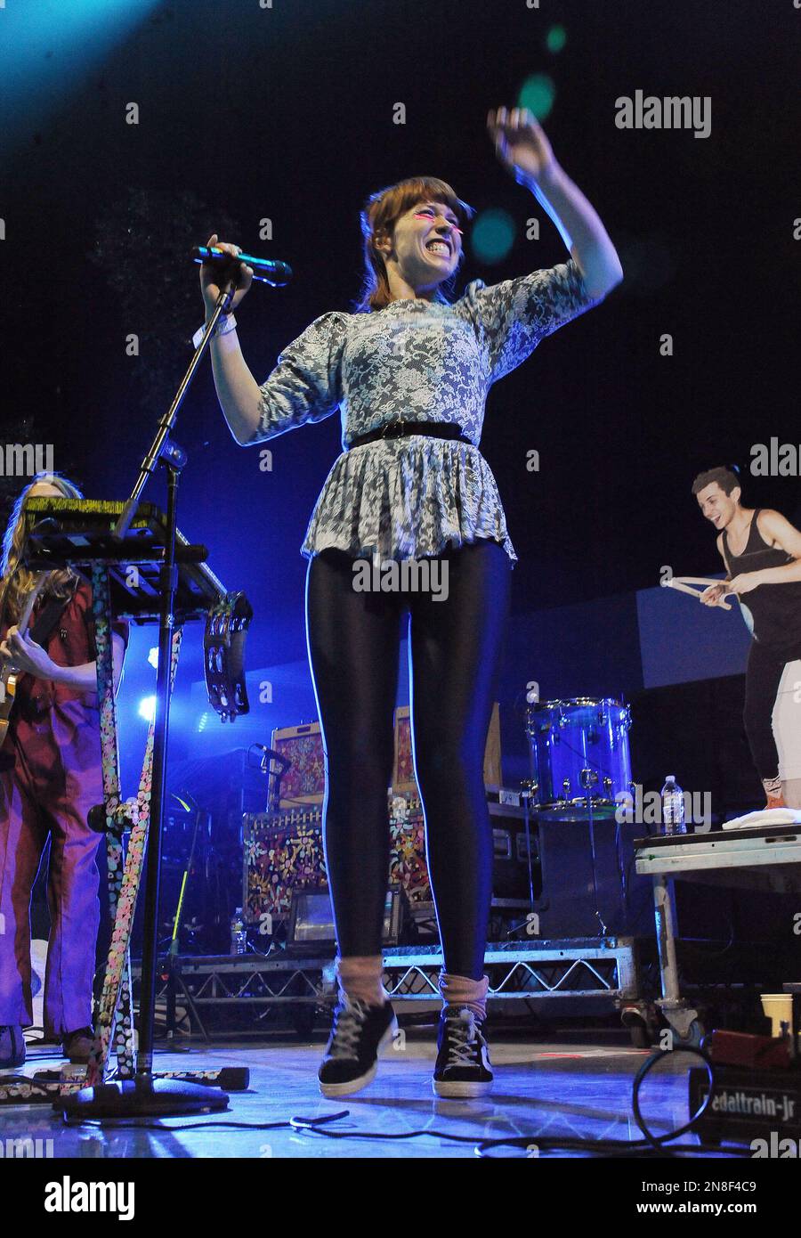 Hannah Hooper of Grouplove performs at KROQ Almost Acoustic Christmas ...