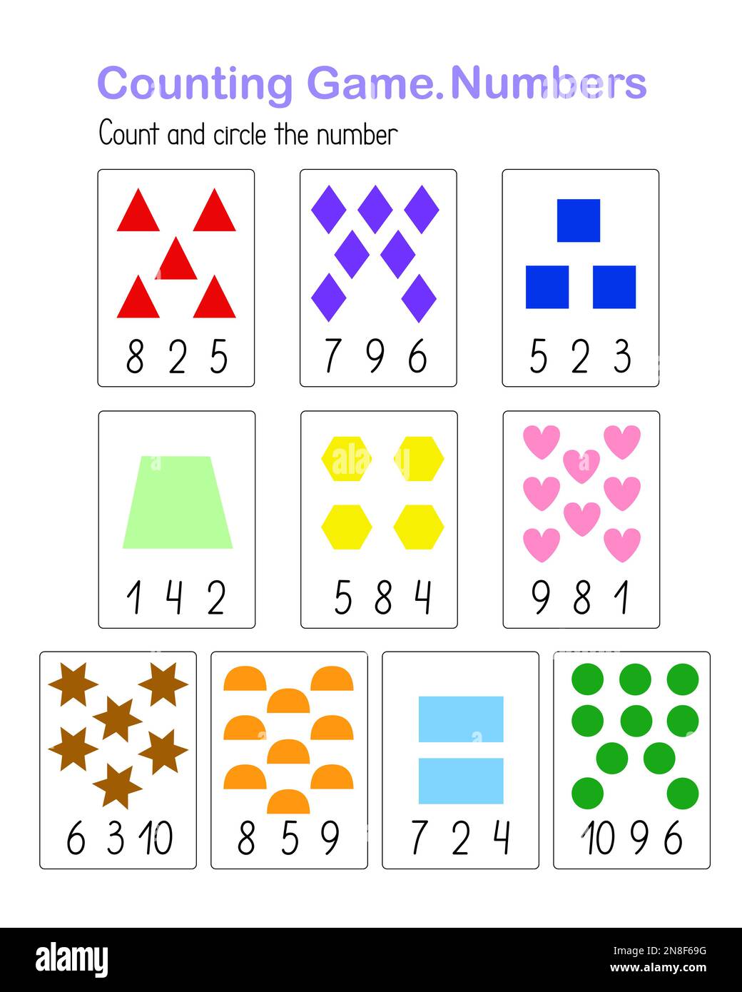 How many objects find and circle counting educational game for kids ...