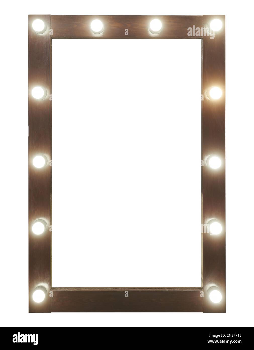 Makeup mirror with bulbs Cut Out Stock Images & Pictures - Alamy