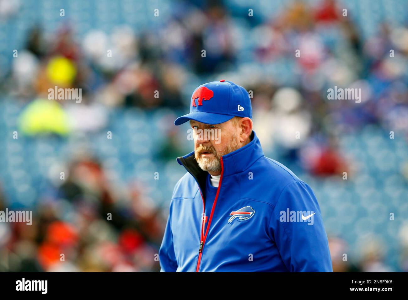 Buffalo Bills head coach Chan Gailey walks on the field before an NFL ...