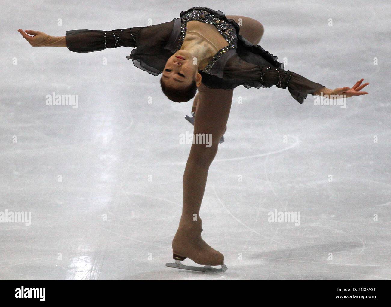 Korean Olympic champion Kim Yu-na performs during her comeback at the ...