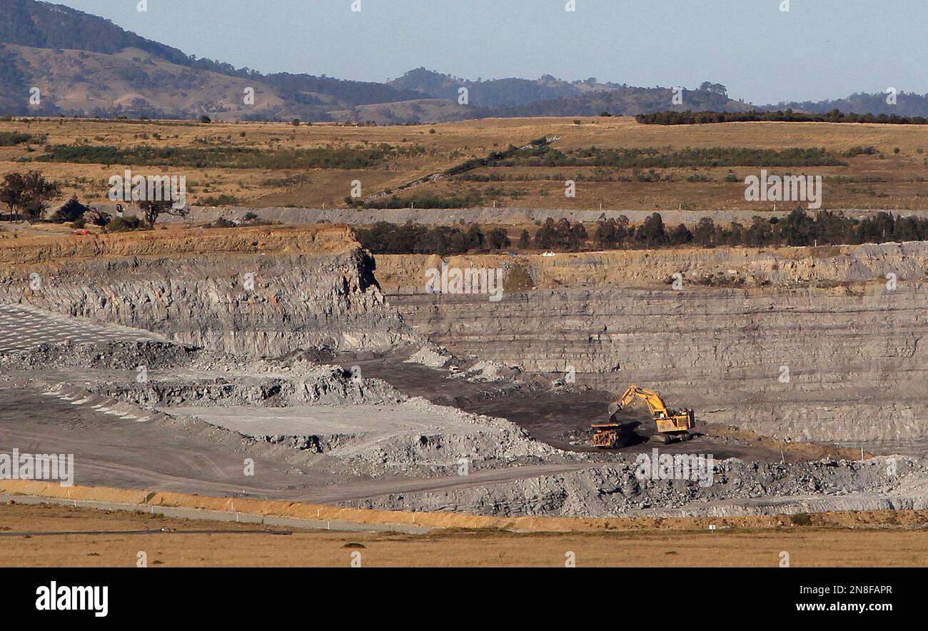 This Sept. 11, 2012 photo shows a coal mine near Gunnedah, Australia ...