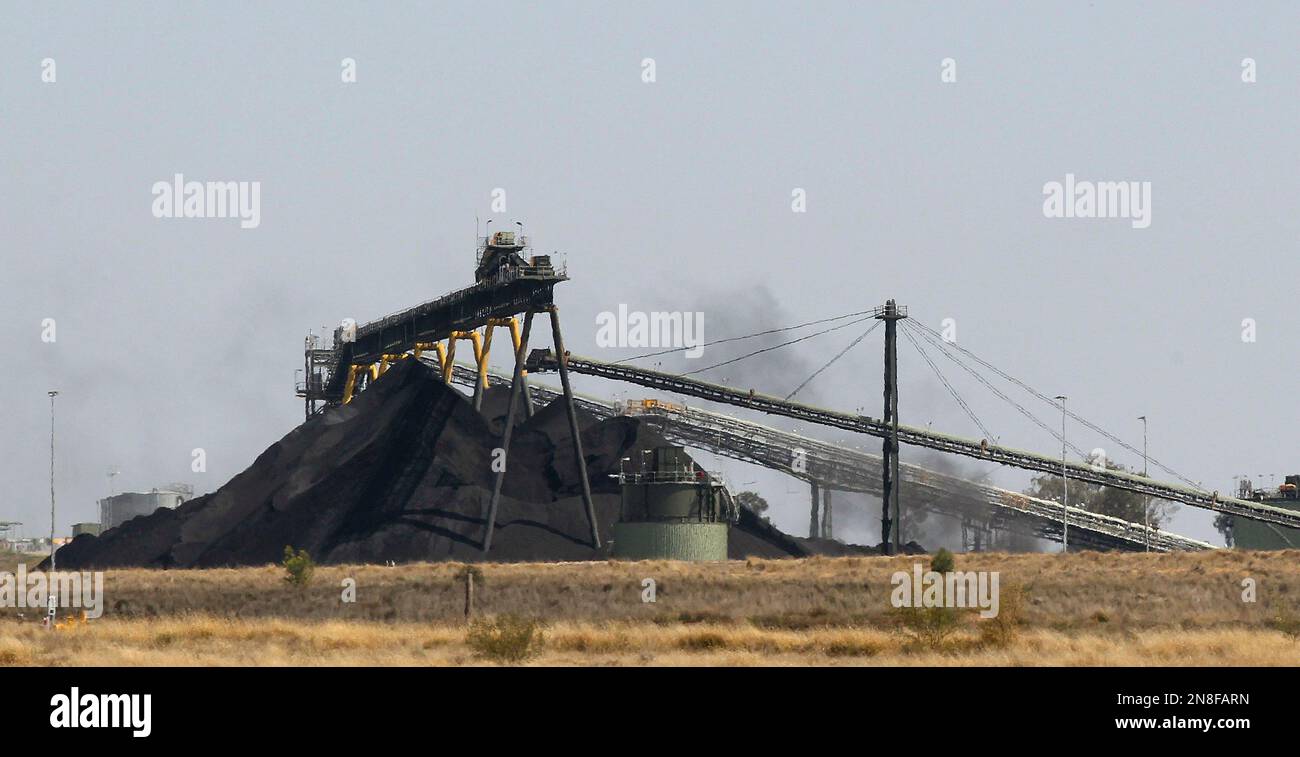 This Sept. 11, 2012 photo shows a Whitehaven Coal mine outside Narrabri ...
