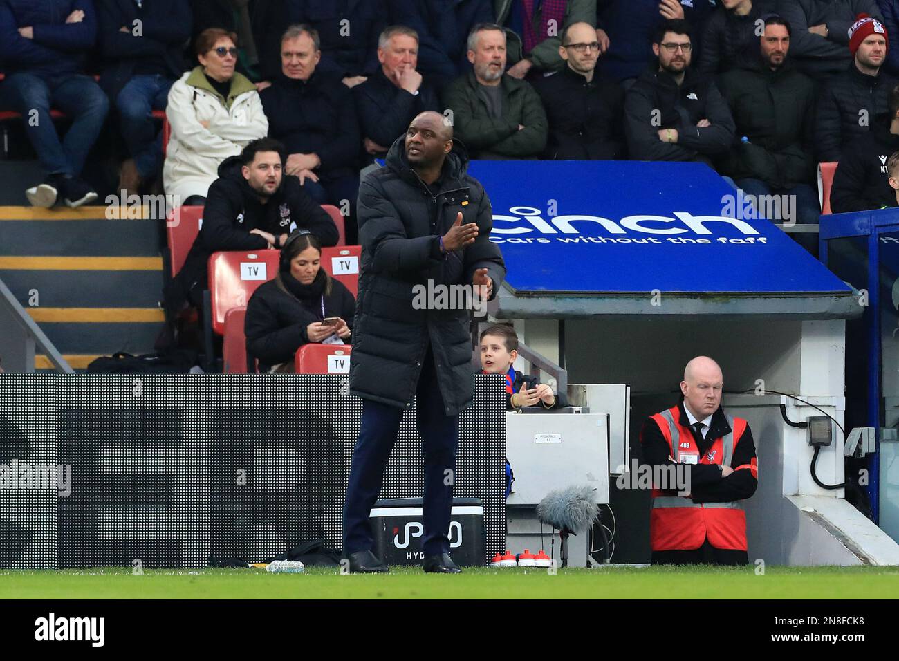 London, UK. 11th Feb, 2023. Crystal Palace manager, Patrick Vieira ...