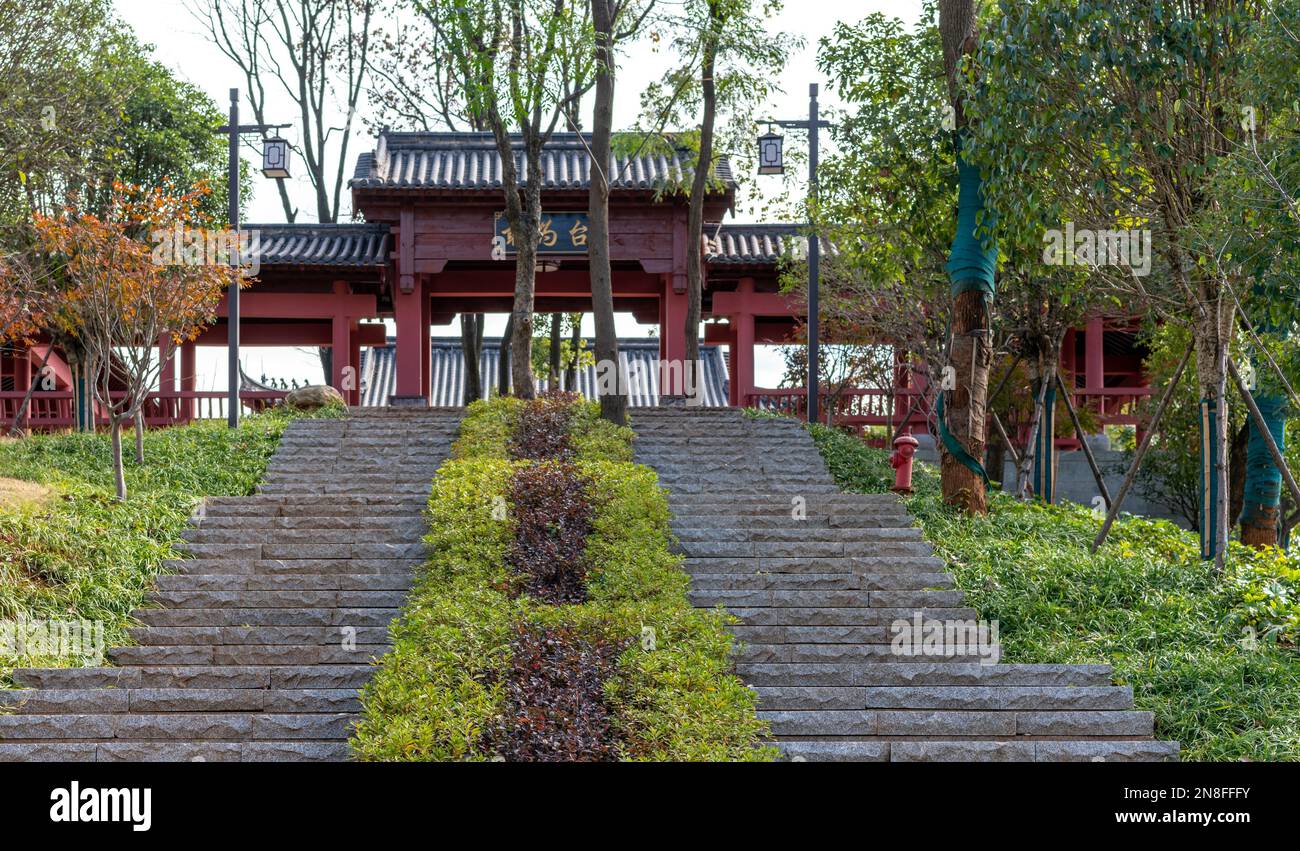 An autumn scenery of Changsha yatang new town cultural theme park Stock ...