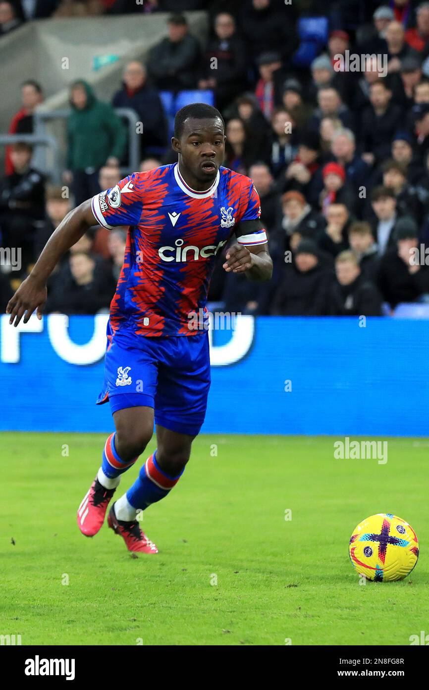 London, UK. 11th Feb, 2023. Tyrick Mitchell of Crystal Palace in action ...