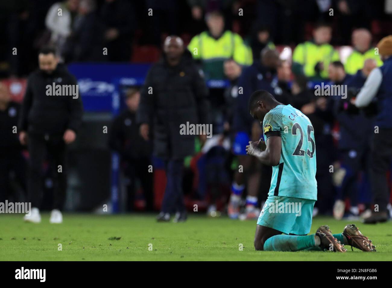 London, UK. 11th Feb, 2023. Moisés Caicedo of Brighton & Hove Albion ...