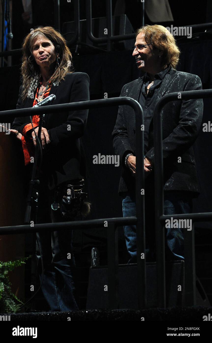 Steven Tyler and Richie Supa appear at the Biker Bash to benefit the ...