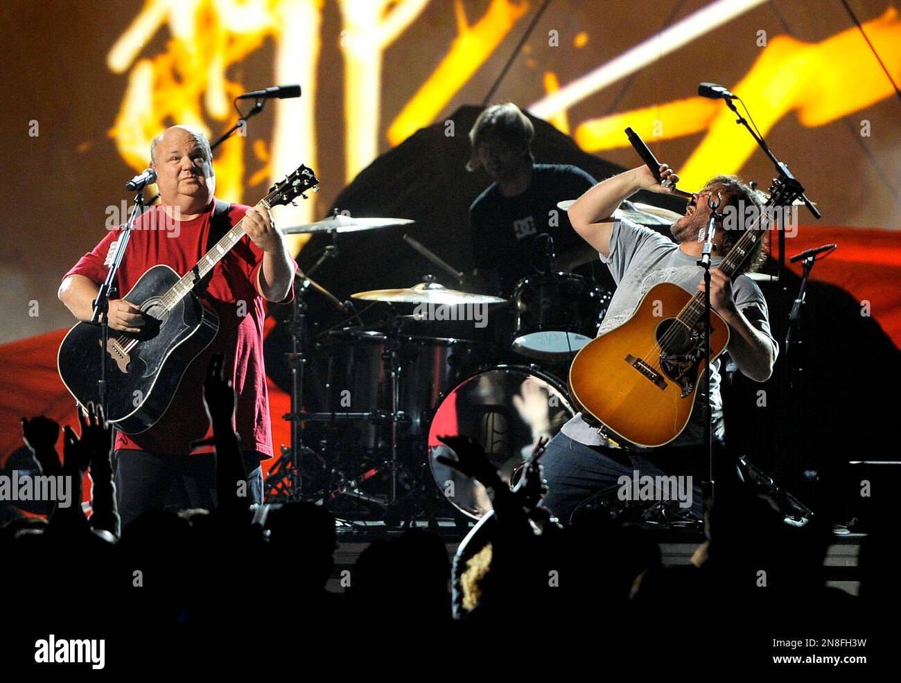 Kyle Gass, left, and Jack Black, of musical group Tenacious D, perform ...
