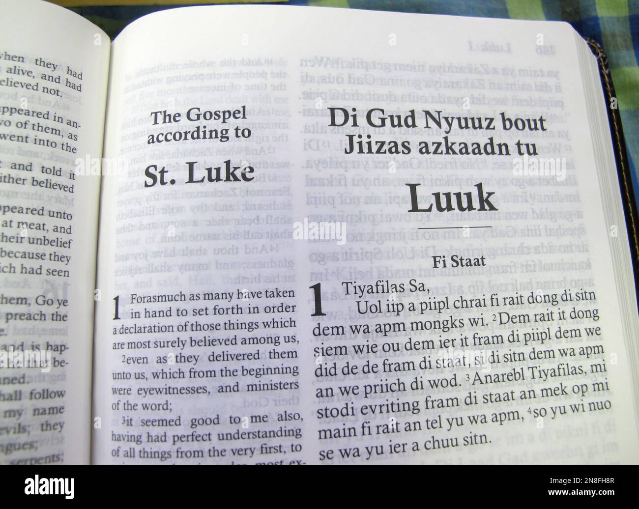 In this Dec. 3, 2012 photo, the first page of the Gospel according to ...