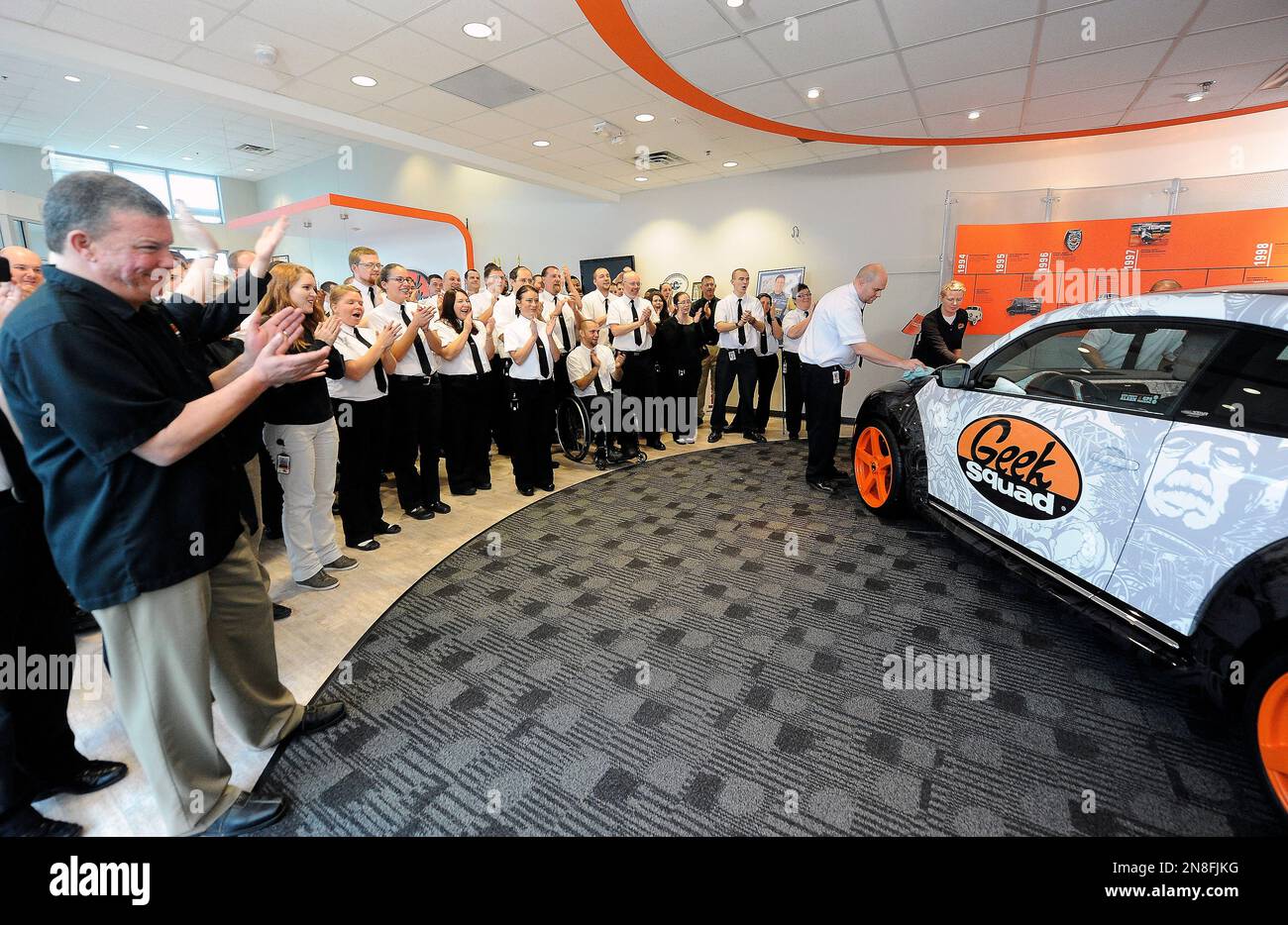 IMAGE DISTRIBUTED FOR BEST BUY - Geek Squad City Mayor Wes Snyder (left ...