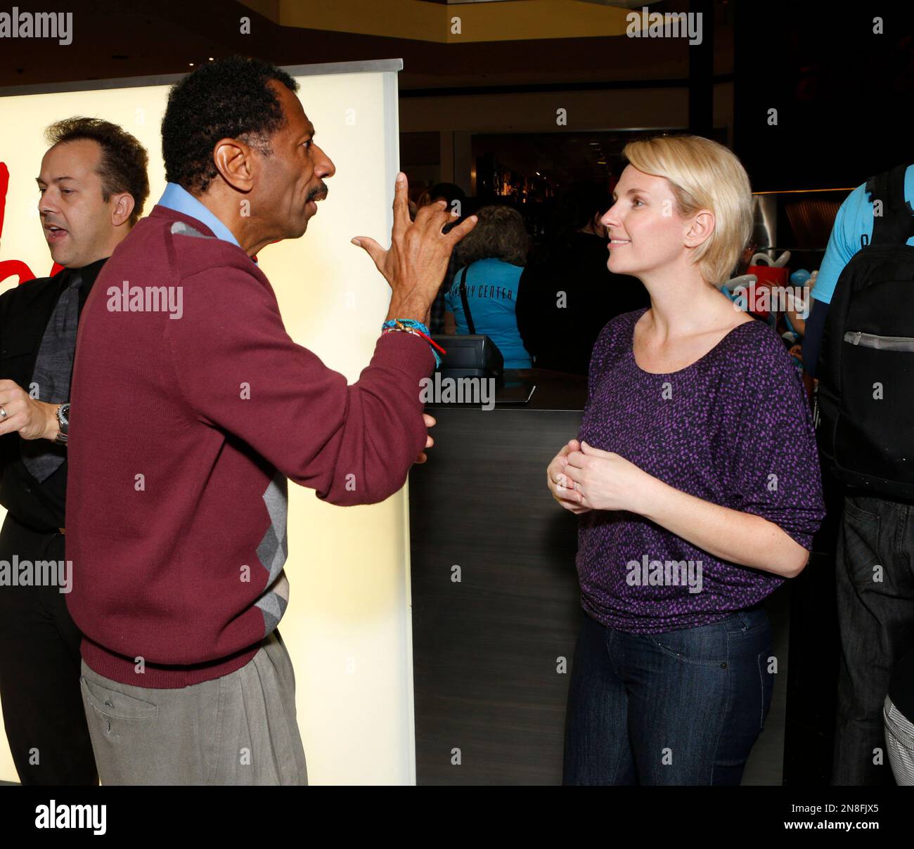 President of Sign World TV CJ Jones and Amber Zion celebrate the ...