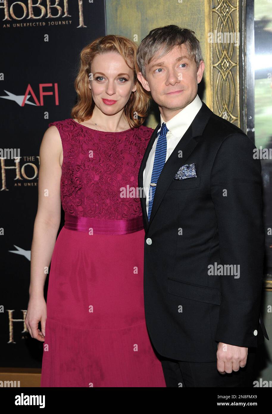 Actor Martin Freeman and girlfriend Amanda Abbington attend the ...