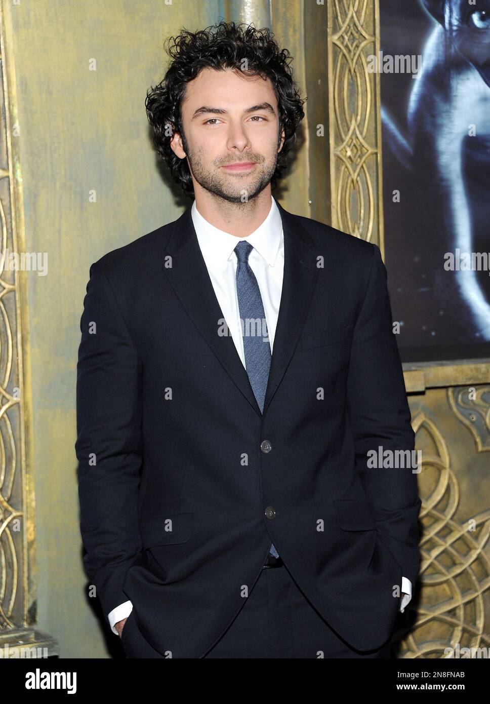 Actor Aidan Turner attends the premiere of "The Hobbit: An Unexpected Journey" at the Ziegfeld ...