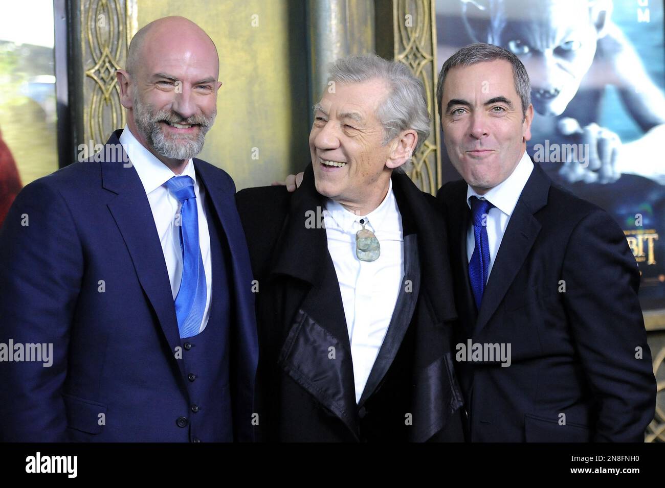 Actors Graham McTavish, left, Sir Ian McKellen, center, and James ...