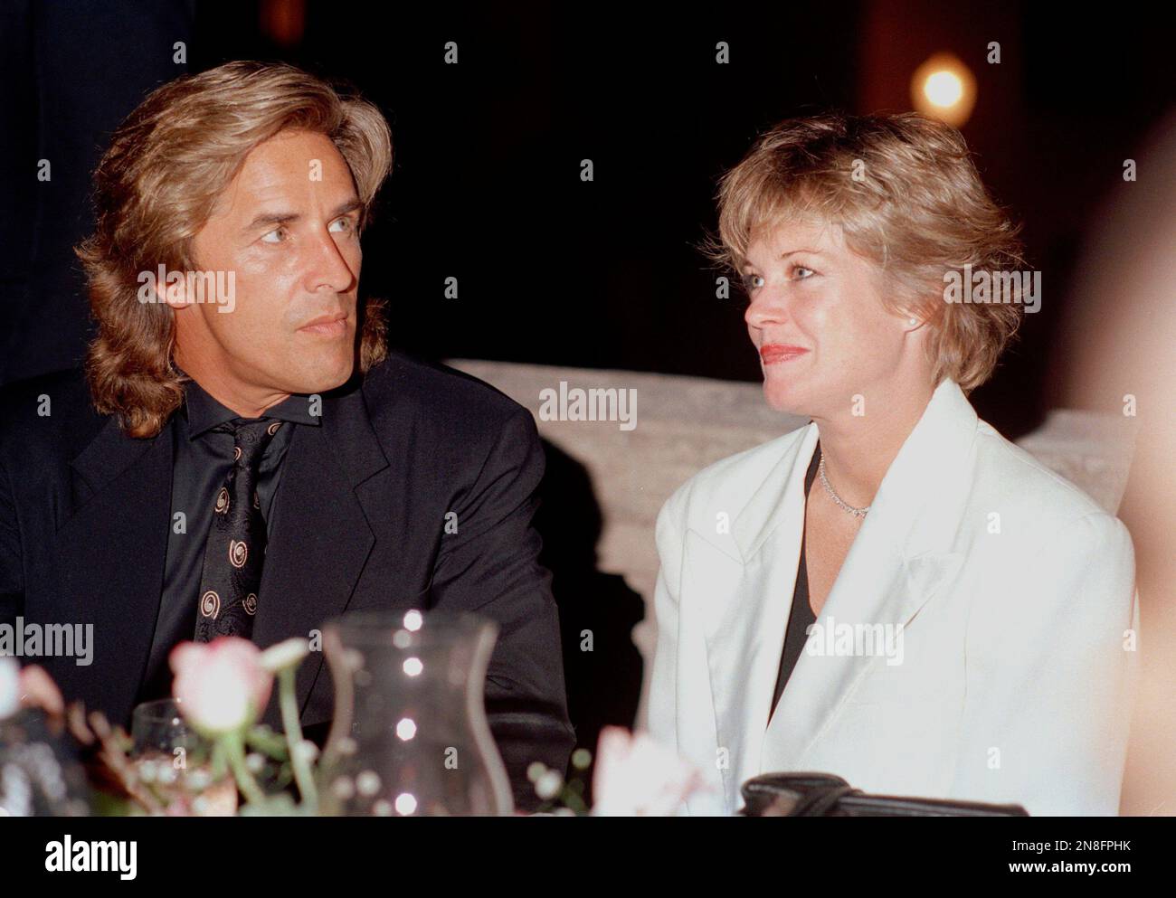Actor Don Johnson and his ex-wife and now fiance, actress Melanie ...
