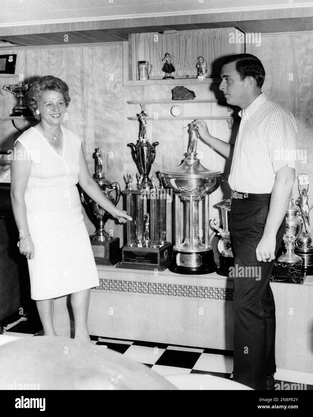 Mrs. Audrey Snead, wife of the famed golfer Sam Snead and their son ...