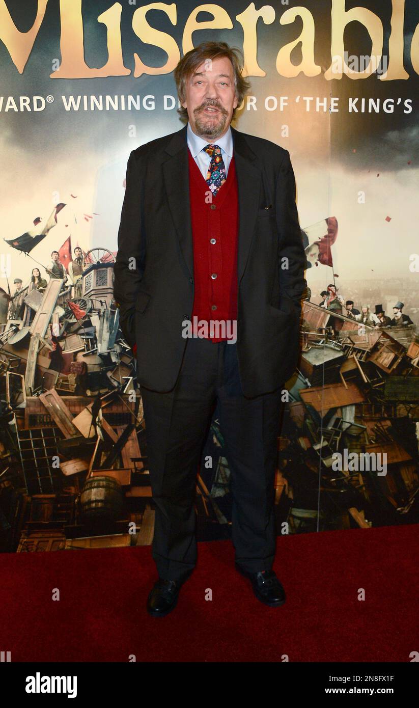 Stephen Fry seen at the after party for the world premiere of Les ...