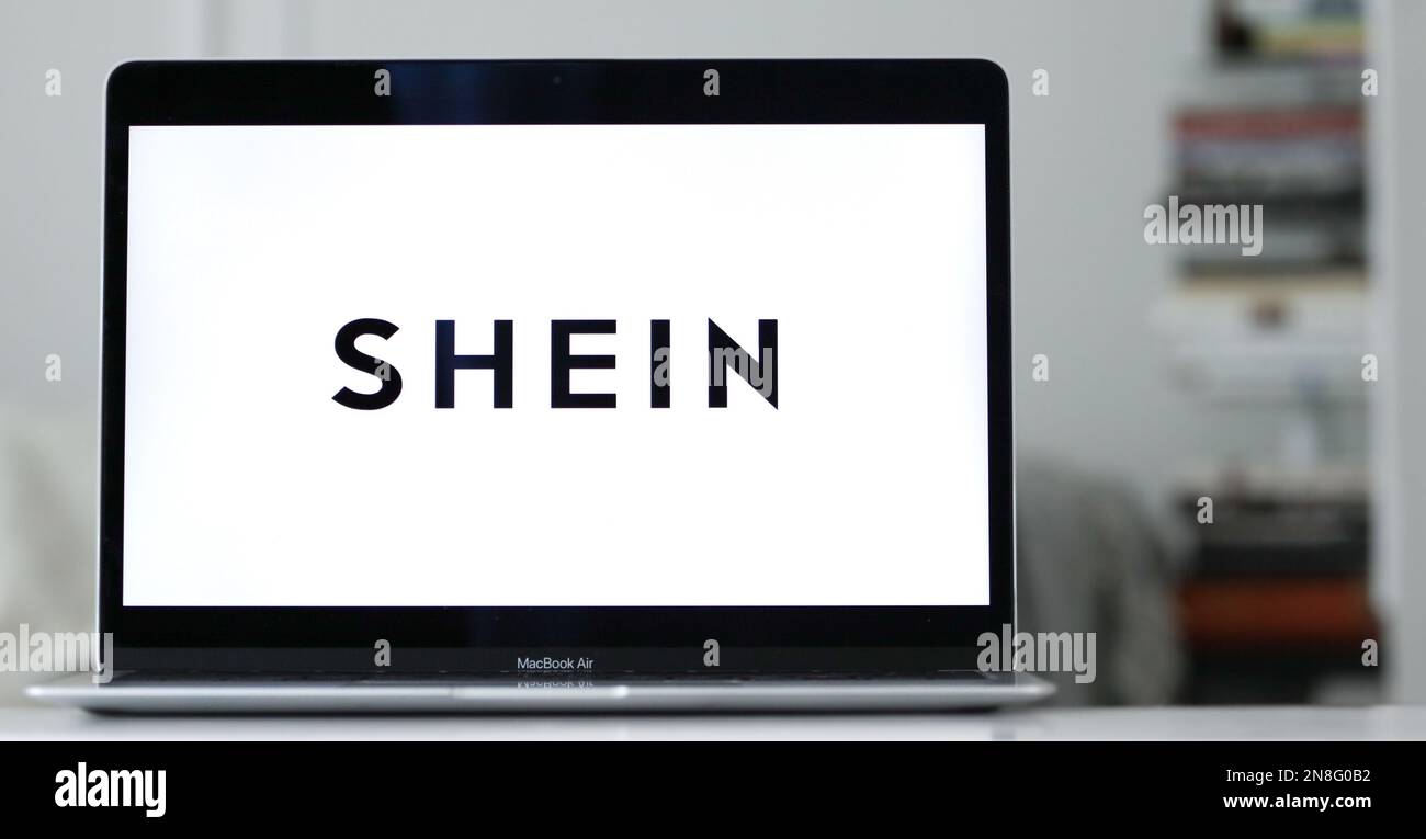 The logo of Shein, the world's largest online fashion and clothing ...