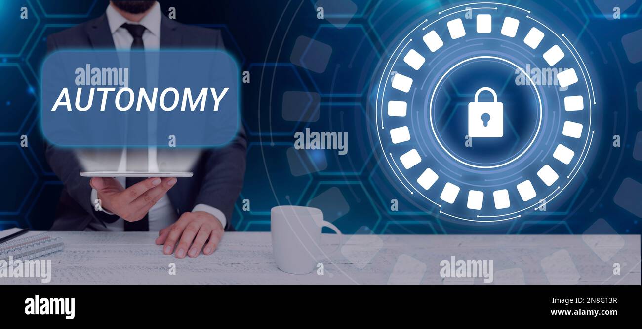 Inspiration showing sign Autonomy. Business showcase vehicle that can guide itself without human ...