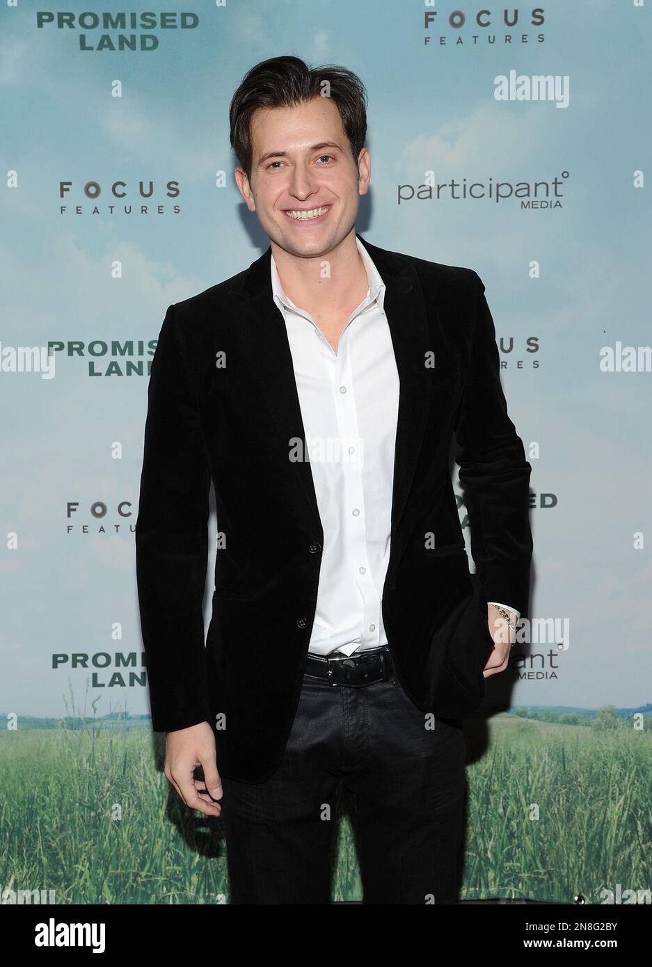 Peter Cincotti attends the premiere of "Promised Land" at AMC Loews ...