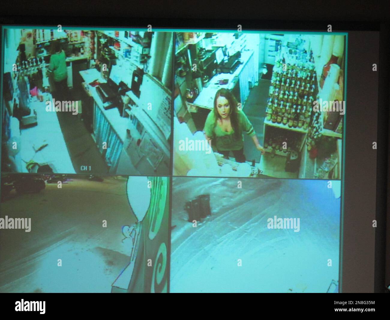 During a news conference, police show surveillance video of Samantha ...