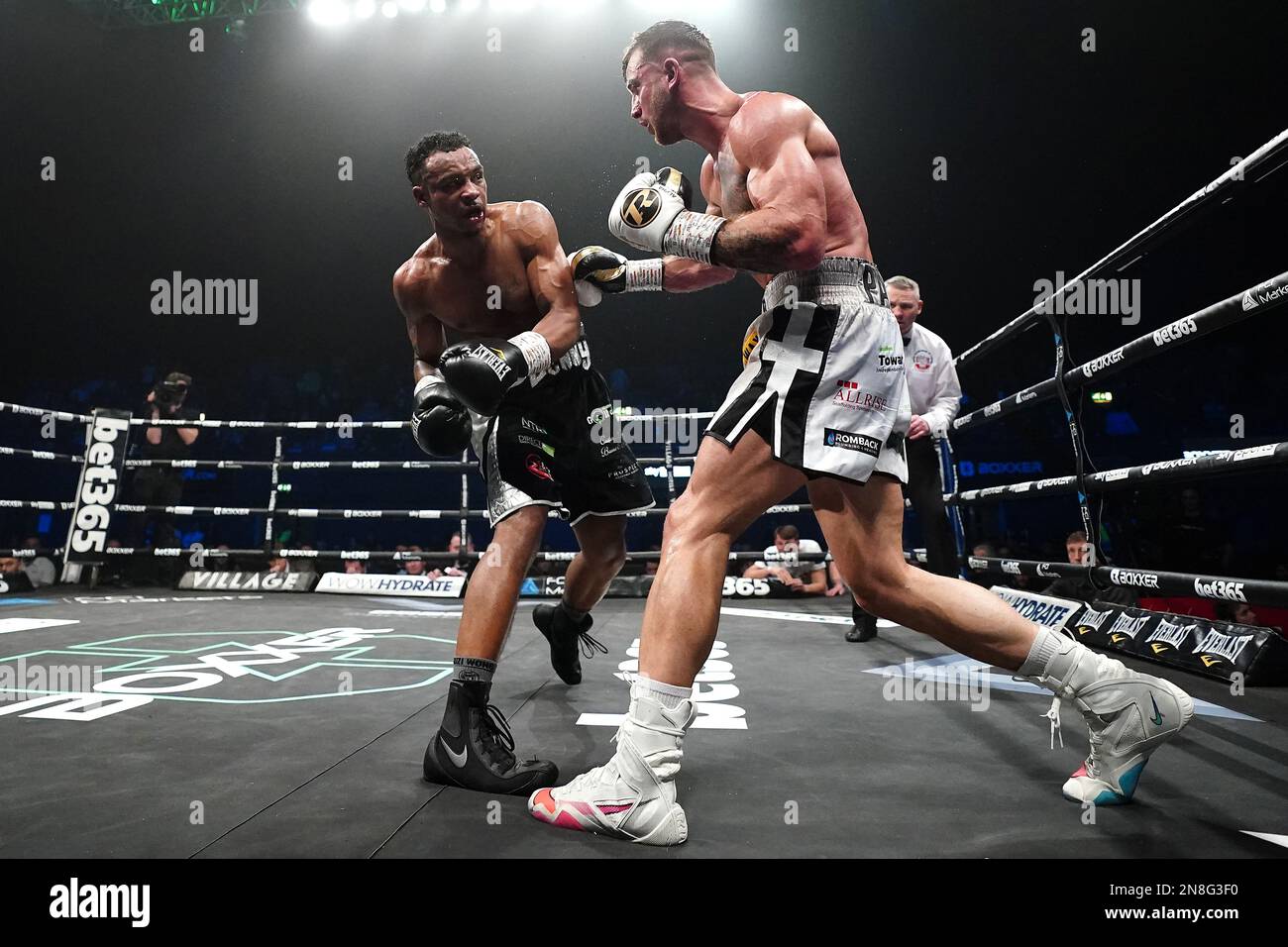 Brad Pauls (right) in action against Tyler Denny in the English ...