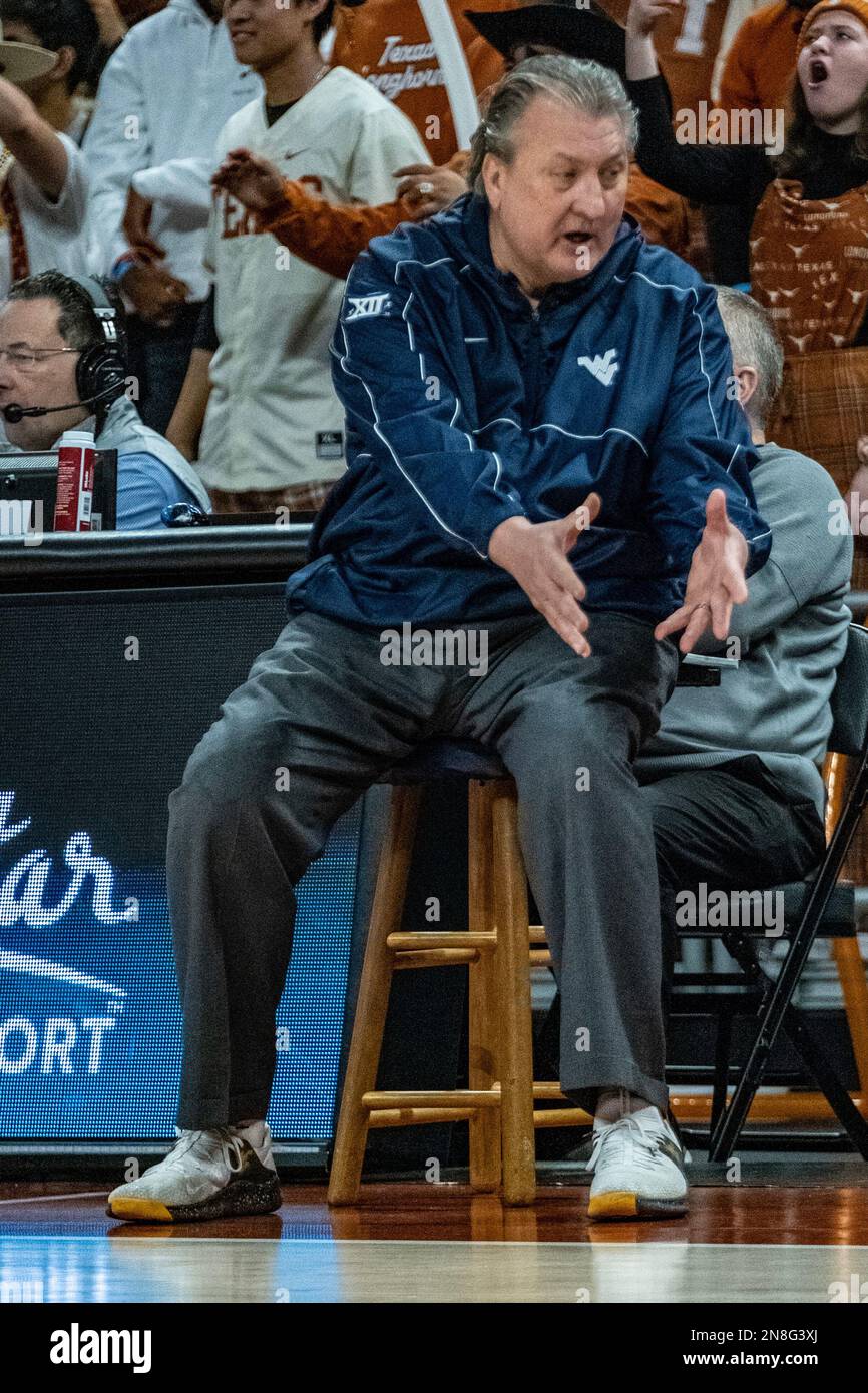 Texas, USA. 11th Feb, 2023. Head coach Bob Huggins of the West Virginia ...