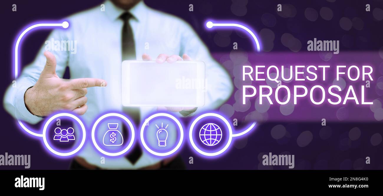Writing displaying text Request For Proposal. Conceptual photo document ...