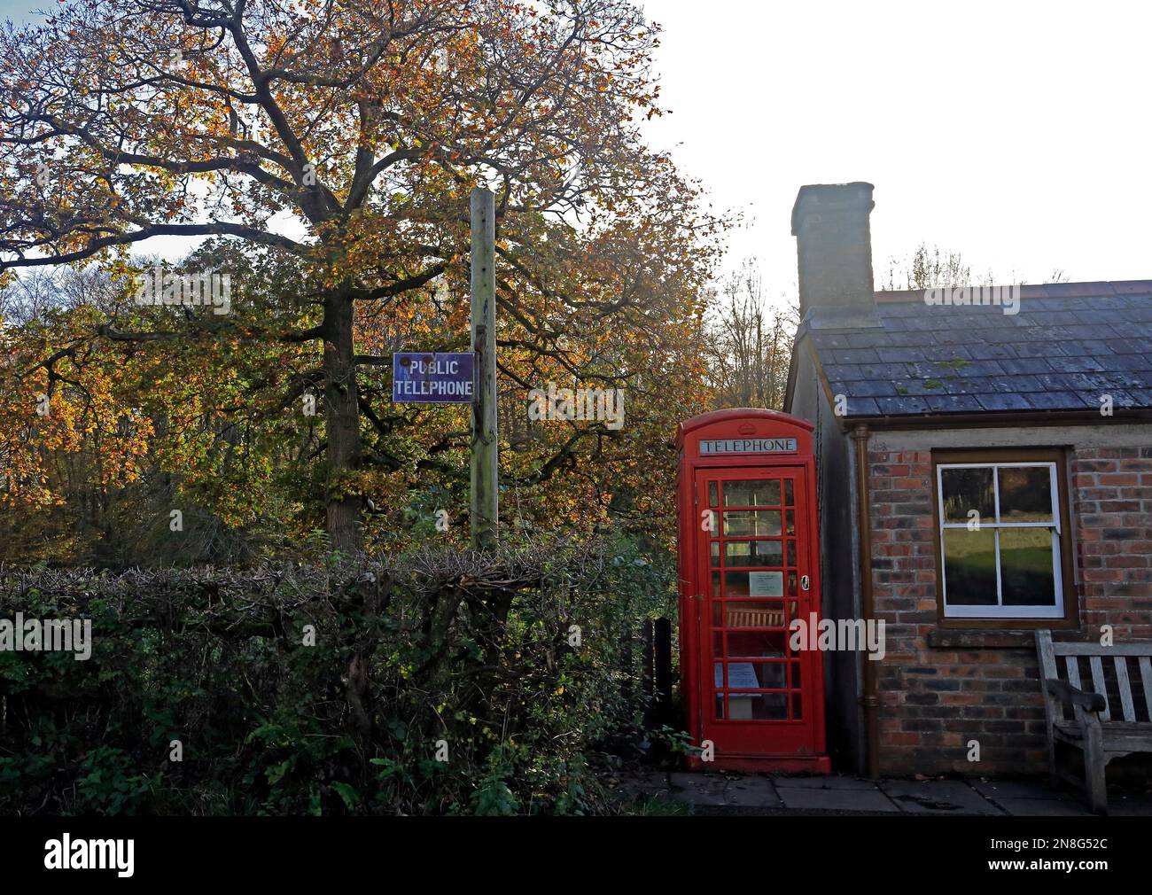Red telephone kiosk / box at St Fagans. . Taken 2022. cym Stock Photo ...