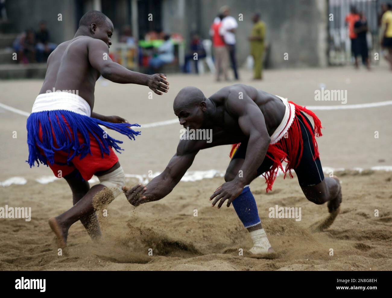 Uche Obieku left, from Anambra state fights with Joshua Preye of ...