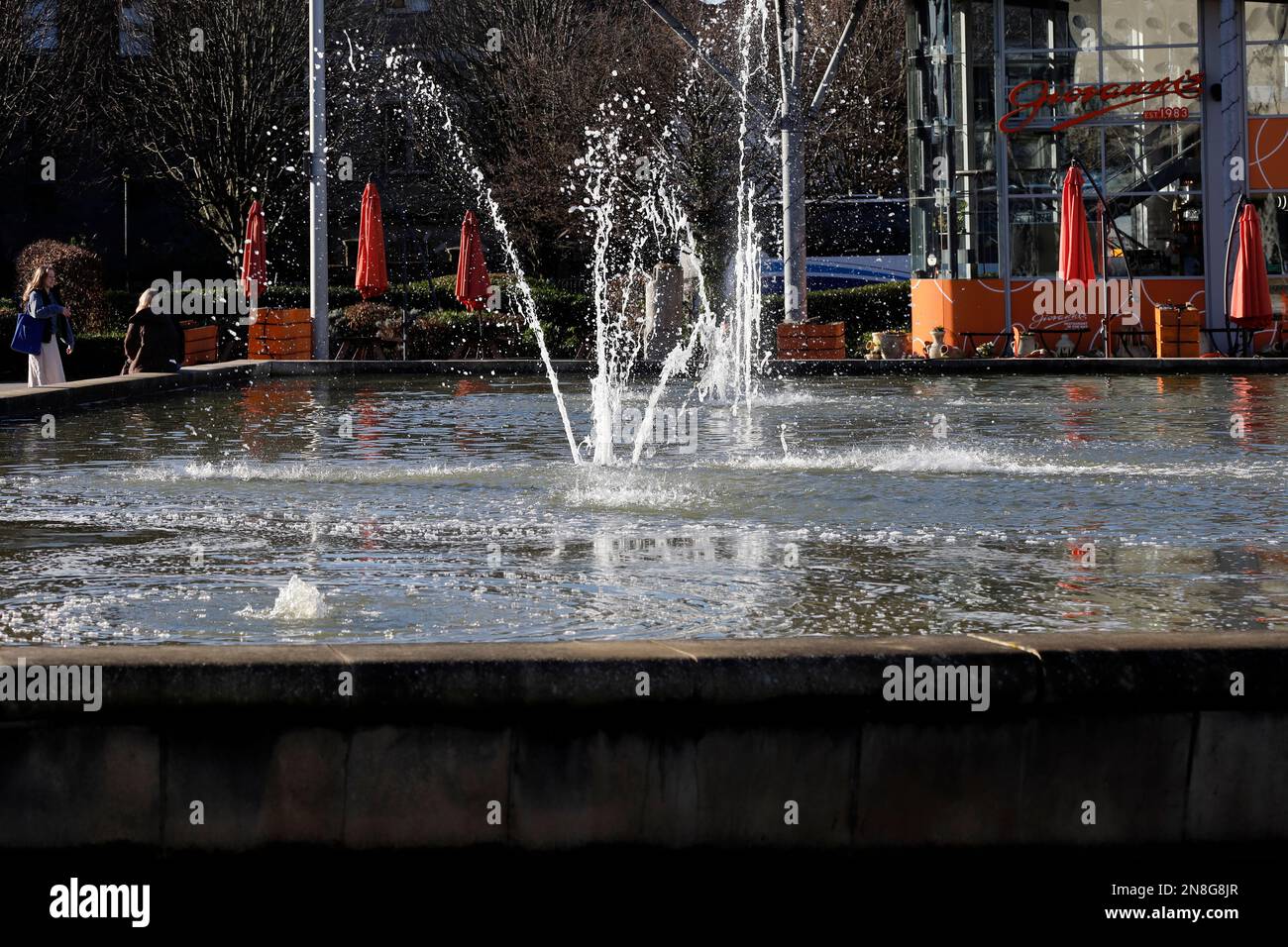 Water feature at Cardiff Bay. South Wales. Taken 2022 Stock Photo - Alamy