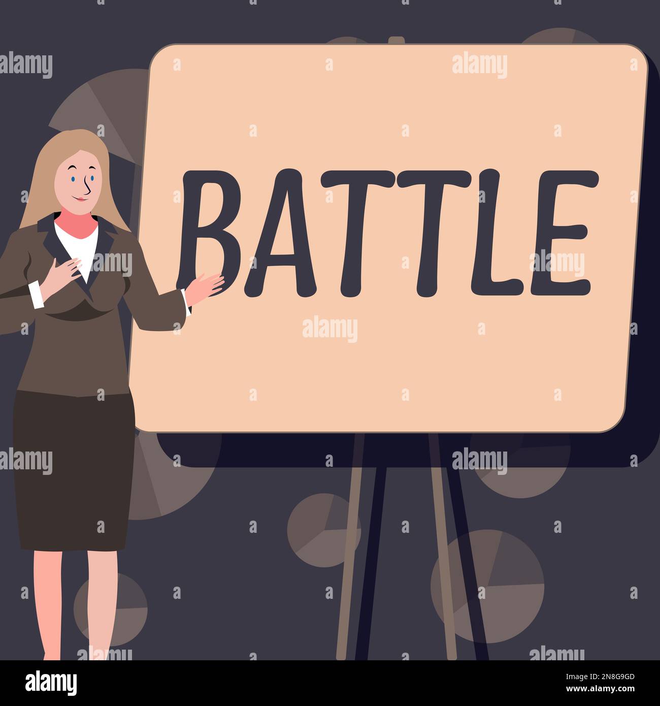 Conceptual caption Battle. Business approach violent fight between ...