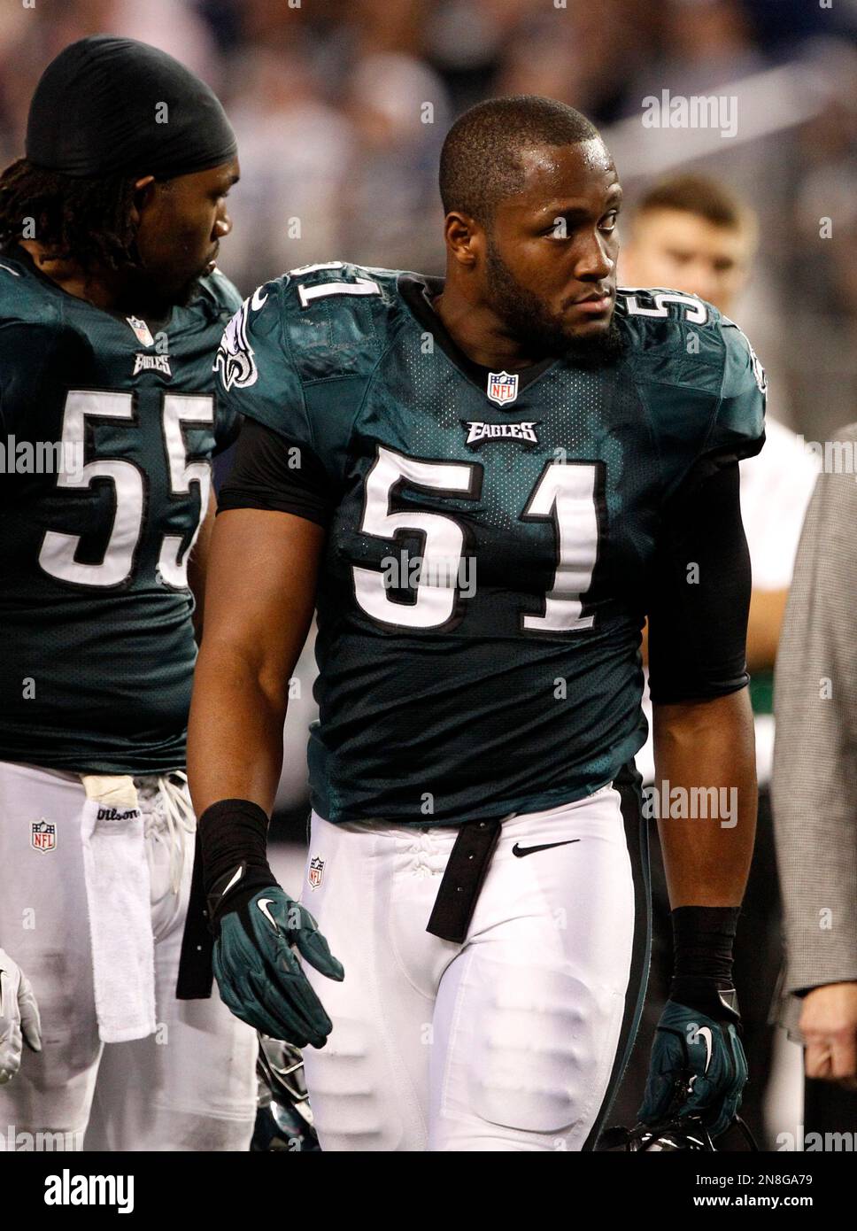 Philadelphia Eagles outside linebacker Jamar Chaney during an injury ...