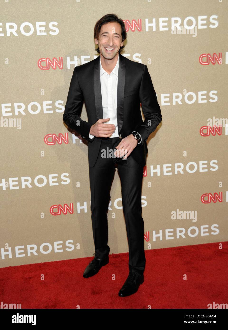 Actor Adrien Brody arrives at CNN Heroes at The Shrine Auditorium on ...