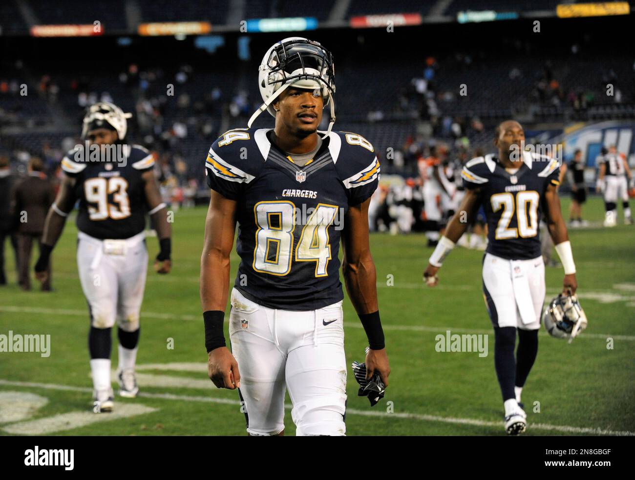 San Diego Chargers defensive tackle Cam Thomas (93), wide receiver ...