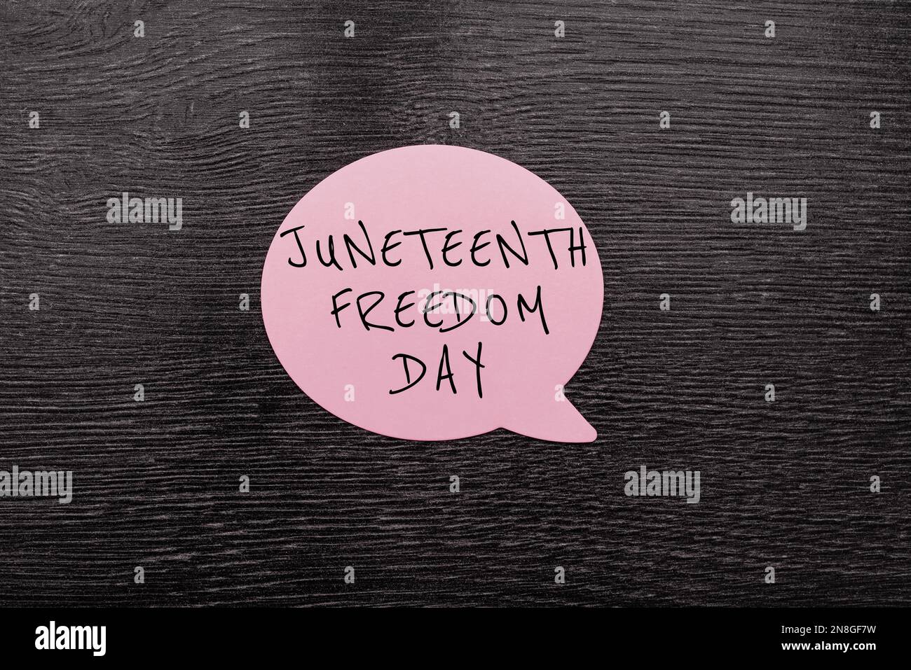 Text showing inspiration Juneteenth Freedom Day. Word Written on legal ...