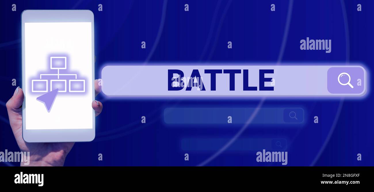 Sign displaying Battle. Business approach violent fight between groups ...