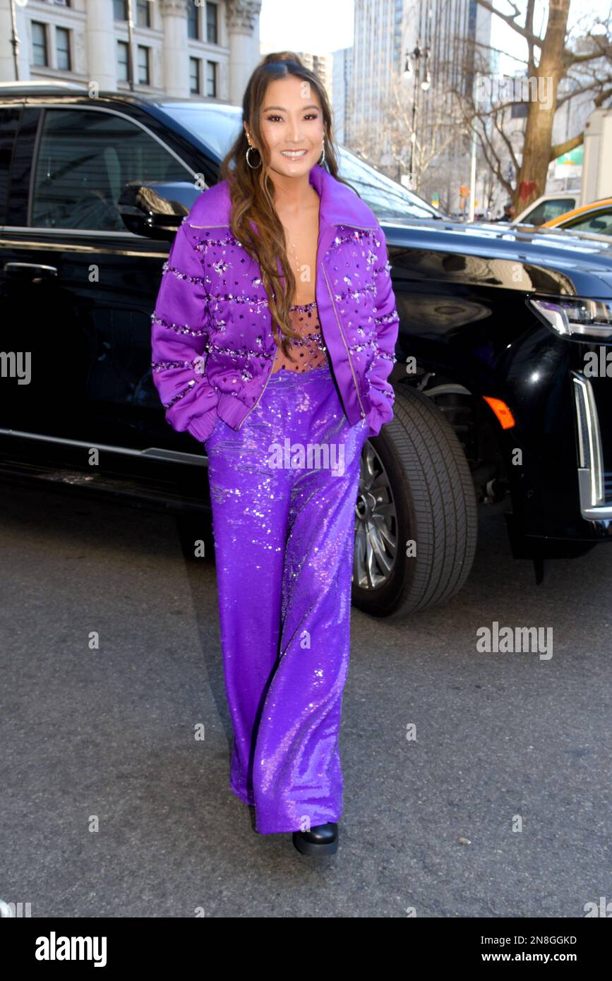 Ashley Park arrives for the PatBo NYC FW23 Runway Show during New York ...