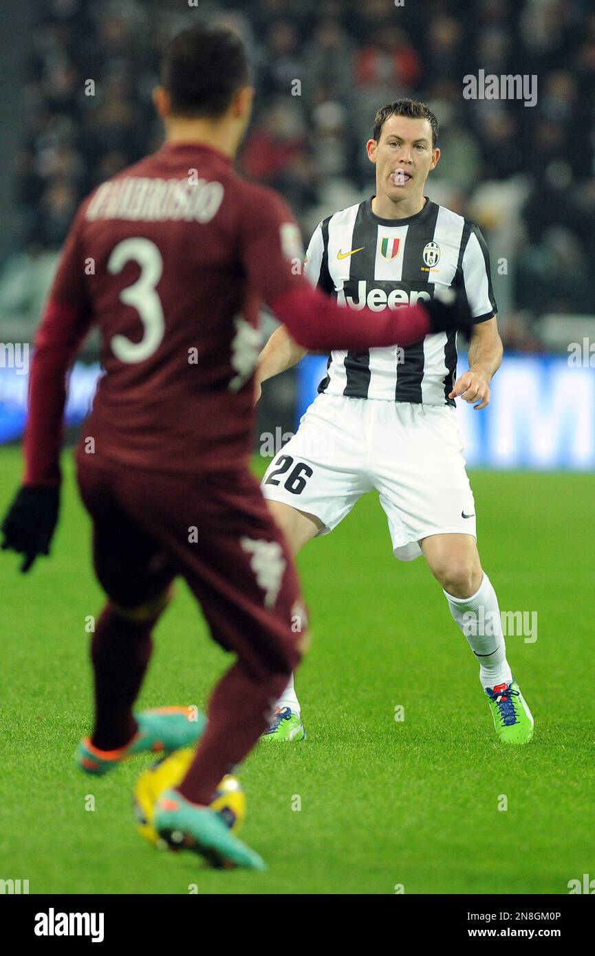 Juventus Swiss defender Stephan Lichtsteiner, right, faces Torino's ...