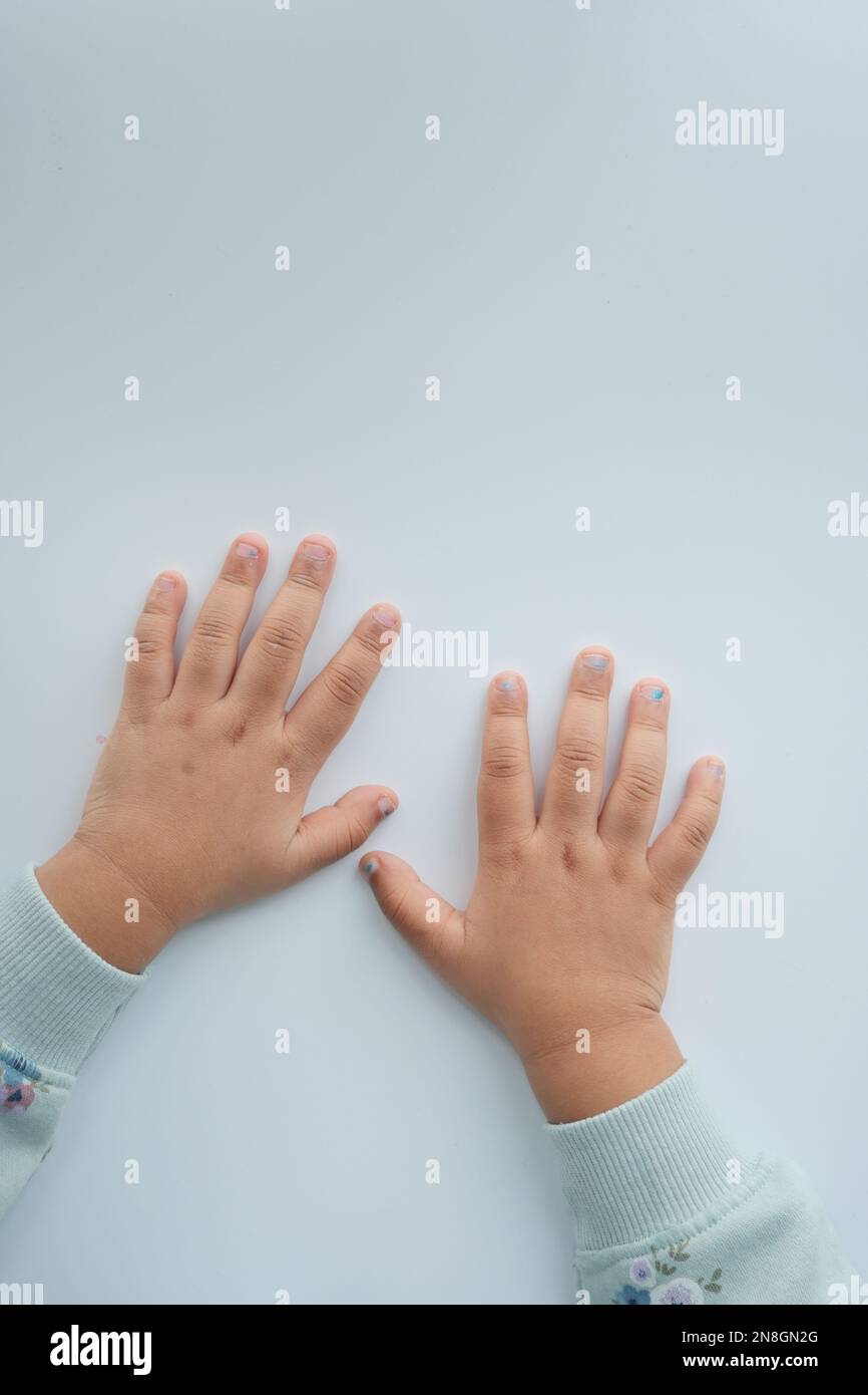 close up of little child hands on white Stock Photo - Alamy